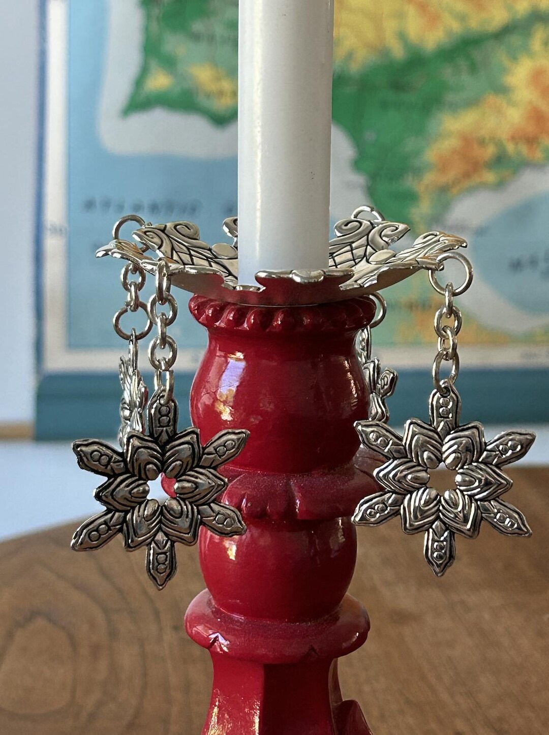 Silver Plated - Snowflake-bobaches-set of 2-set of Two-bobeches-wax ...