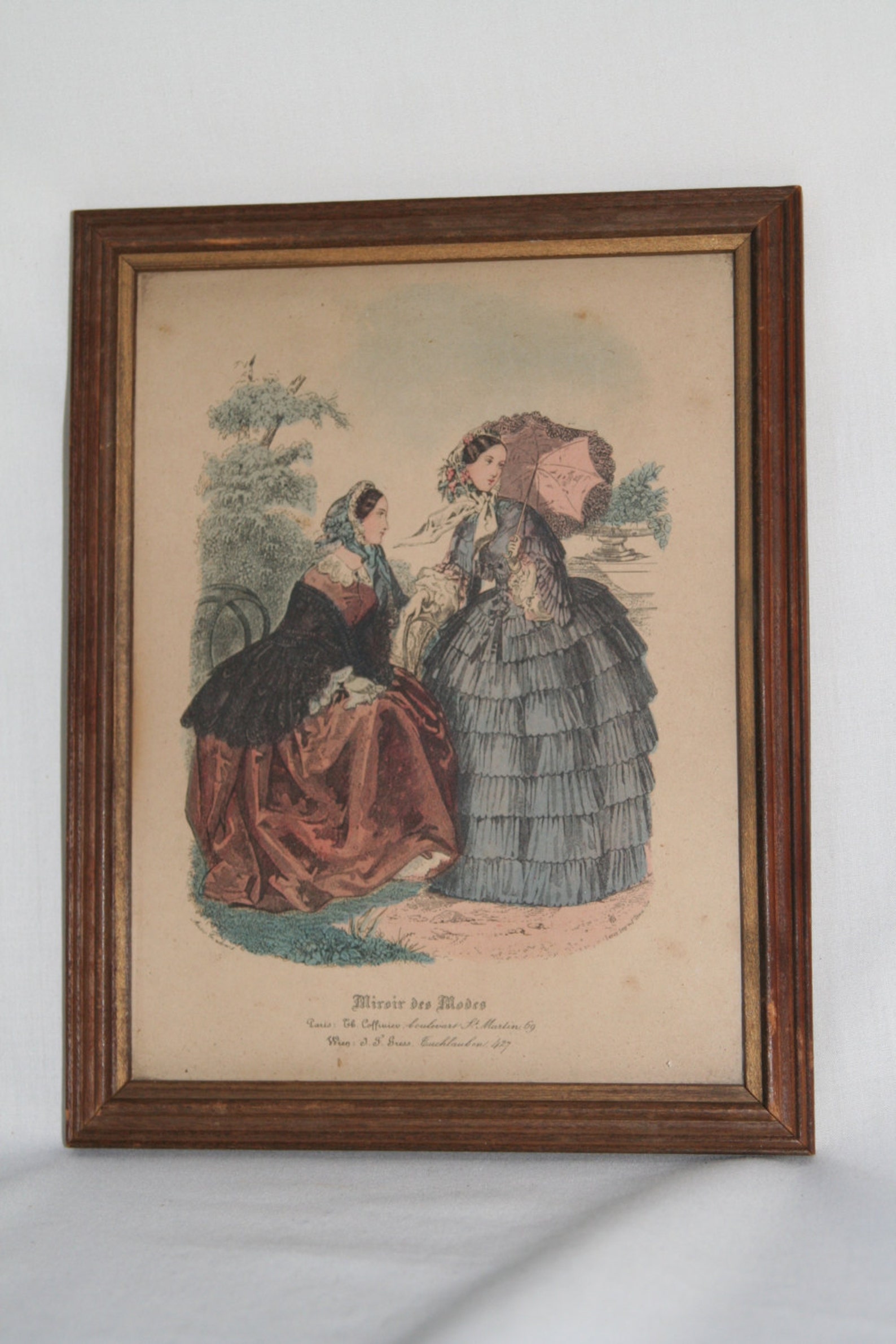 Miroir Des Modes Print Fashion Print Hand Colored Print - Etsy