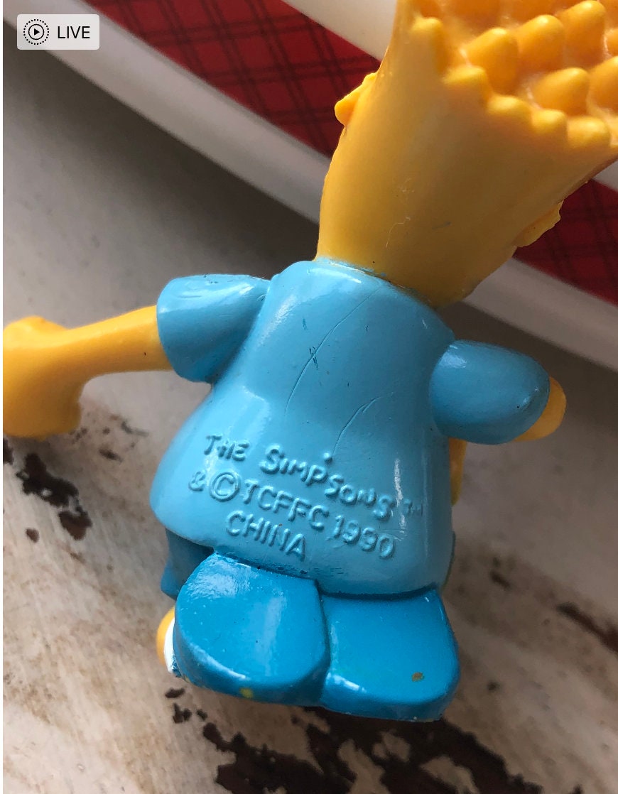 Bart Simpson-bart Simpson Figurine-playing Air Guitar-the Simpsons-made ...
