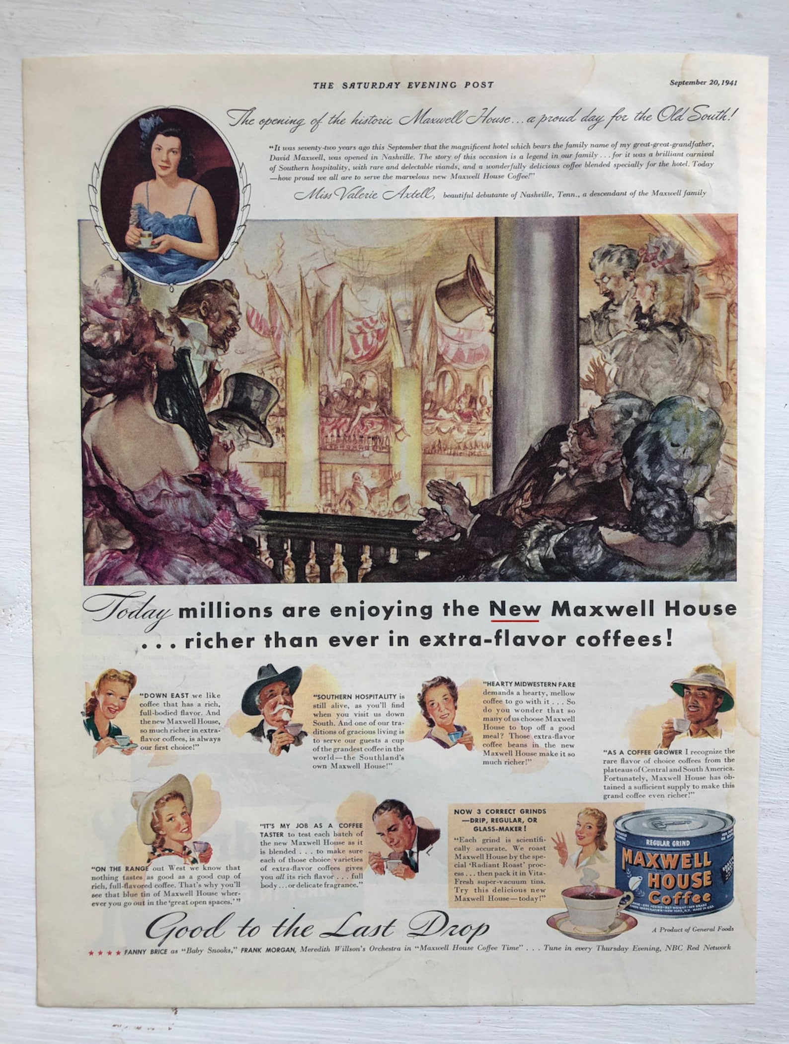 Maxwell House Coffee Ad From the Saturday Evening Post-september 20 ...