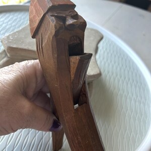 Carved Man-angry Face-mad Face-red Hat-wood Carving-carved Wood-wooden ...