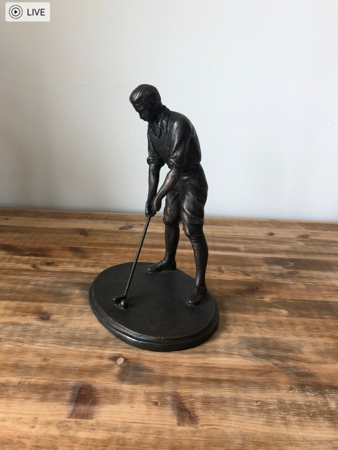Bronze Statue - Golfer - Male Golfer - Golfer on the Tee Box - Golfer ...