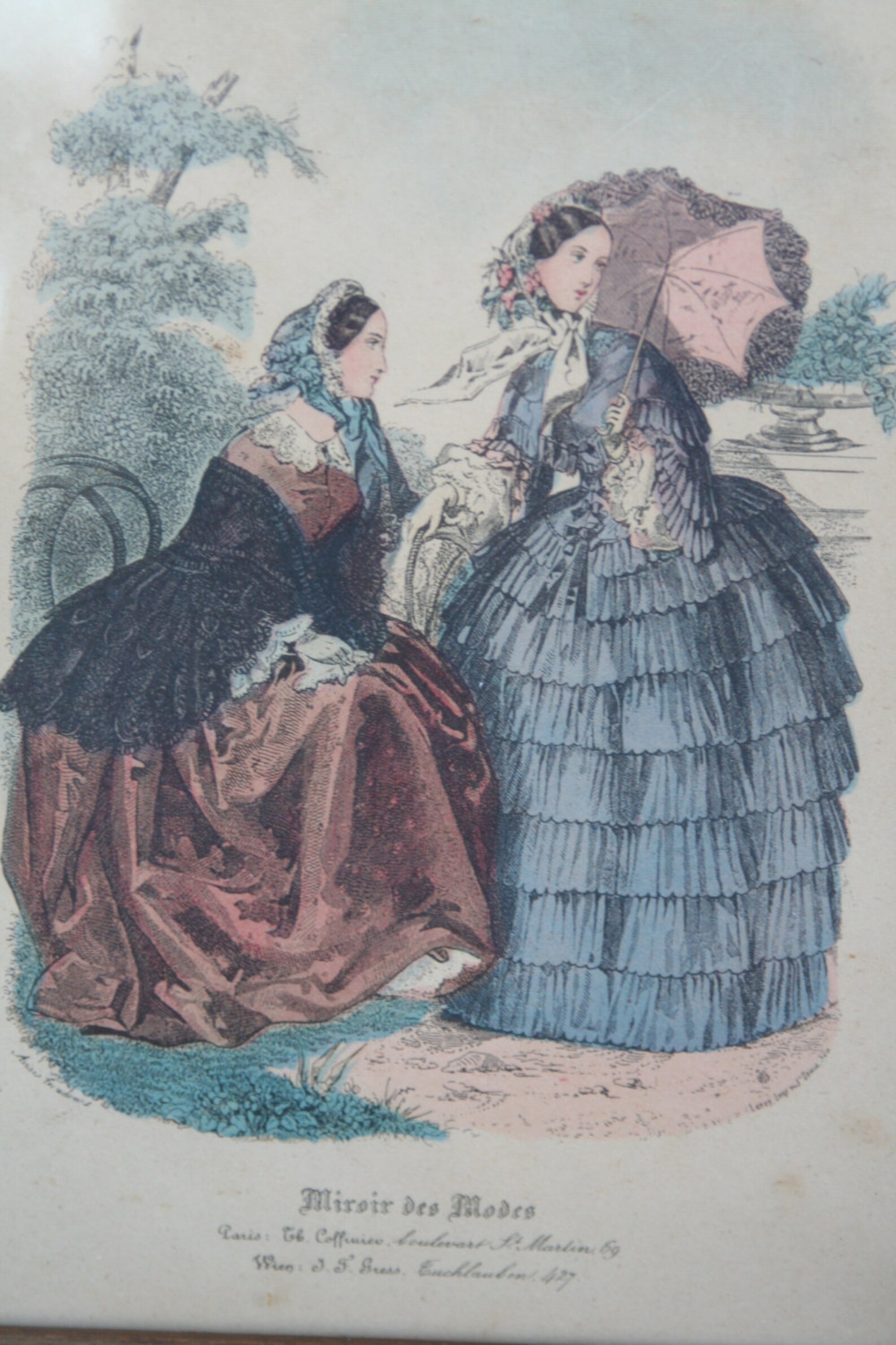 Miroir Des Modes Print Fashion Print Hand Colored Print - Etsy