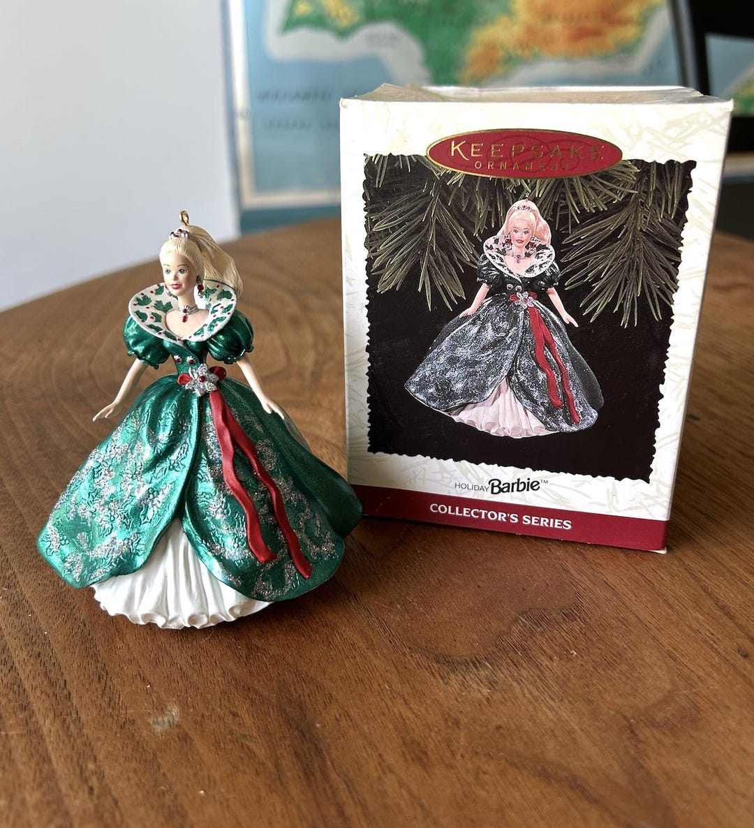 Hallmark-barbie-christmas Ornament-holiday Barbie-1995-third in Series ...