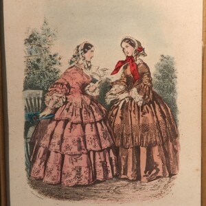 Miroir Des Modes Print Fashion Print Hand Colored Print Leroy Imp Paris ...