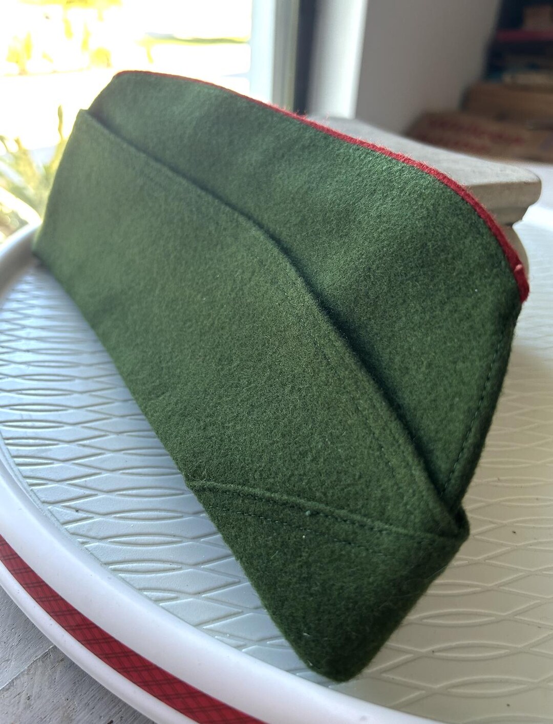 French Foreign Legion Side Cap-1950s-size 55-limoges-hunter Green-army ...