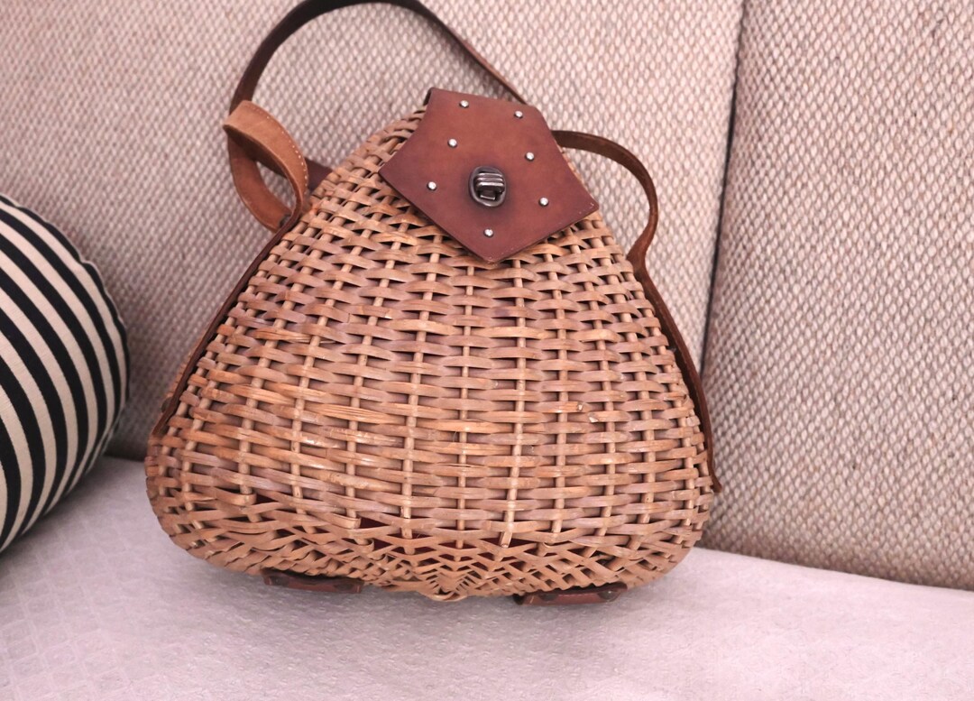 Wicker Bag Original 50s 60s Basket Handbag - Etsy