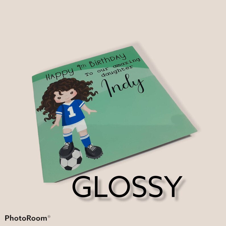 Handmade Personalised Football Girl Birthday Card Daughter - Etsy UK