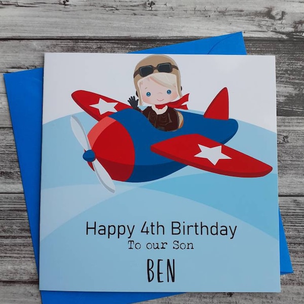 Plane Birthday Card - Etsy UK