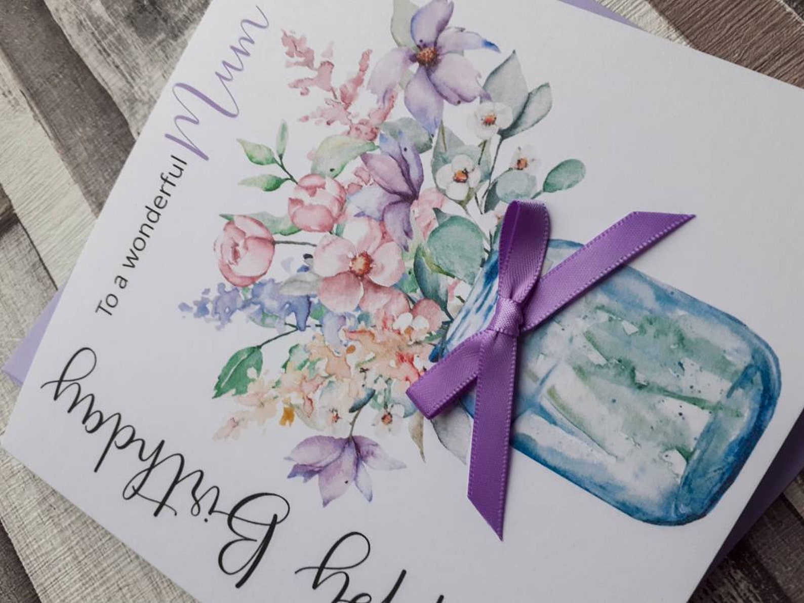 Handmade Mum Birthday Card Mother's Day Card Grandma - Etsy