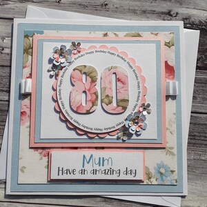 80th Mum Birthday Card Luxury Birthday Card Mum 80th Birthday Card ...