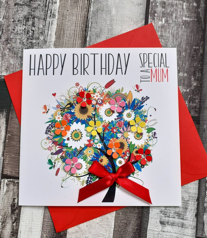 Personalised Birthday Card-handmade Mum Card- Sister-nana-aunt-grandma ...