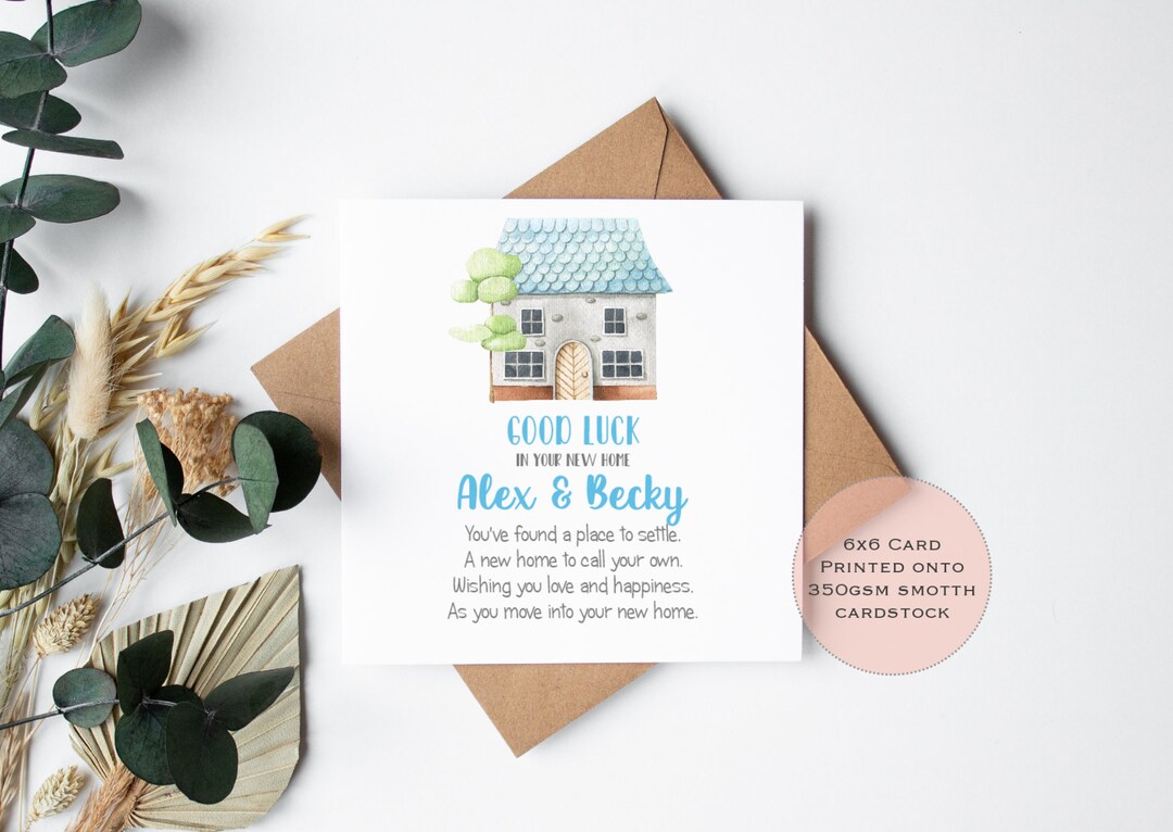 Personalised New Home Card, Happy New Home Card, Home Sweet Home Card ...
