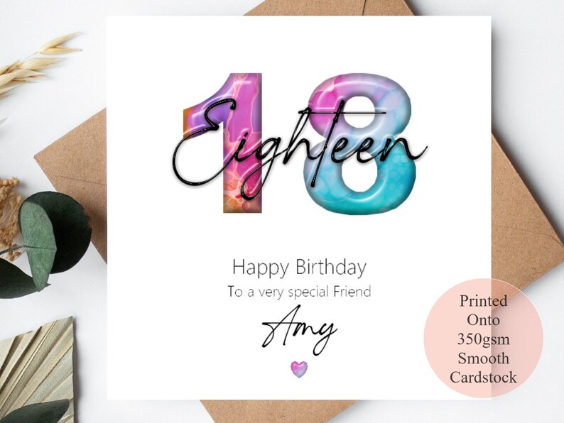 Personalised 18th Daughter Birthday Card - 18th Granddaughter Birthday ...