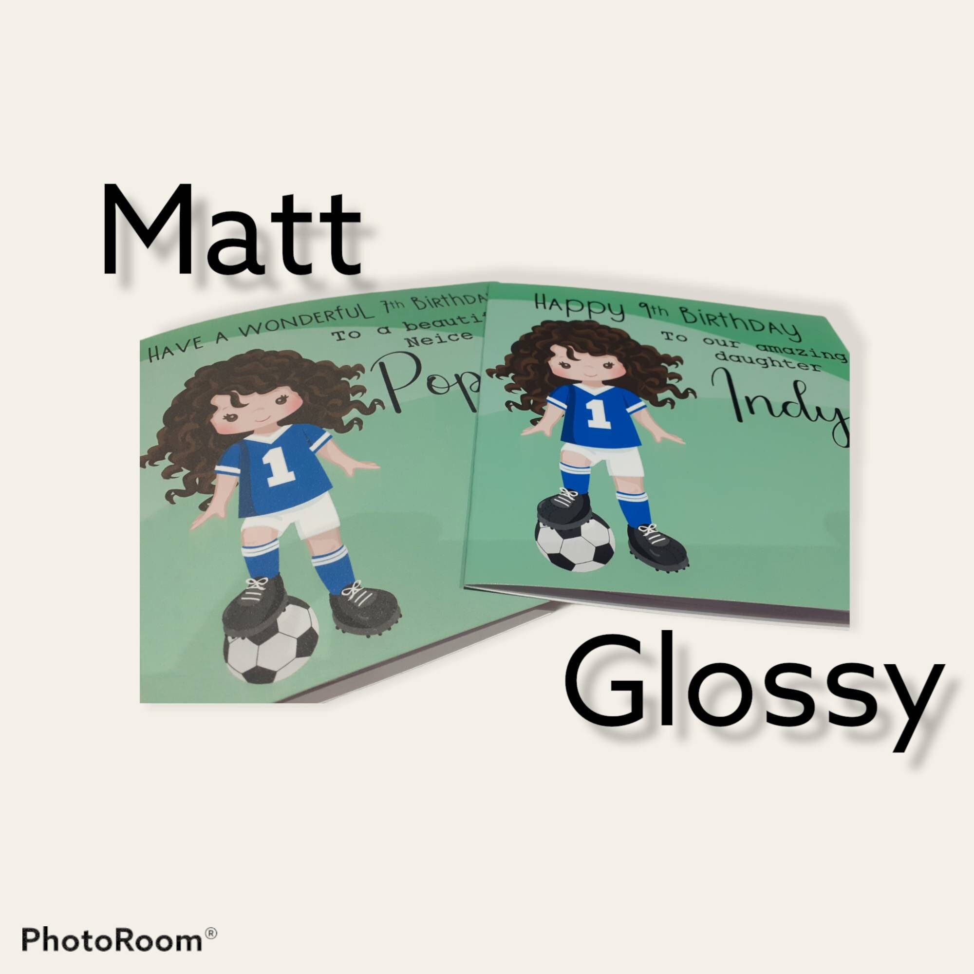 Handmade Personalised Football Girl Birthday Card Daughter - Etsy UK