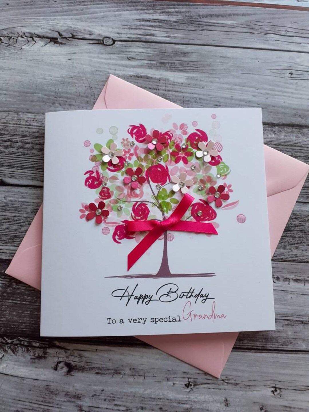 Handmade Mum Birthday Card - Mother's Day Card - Grandma Birthday Card ...