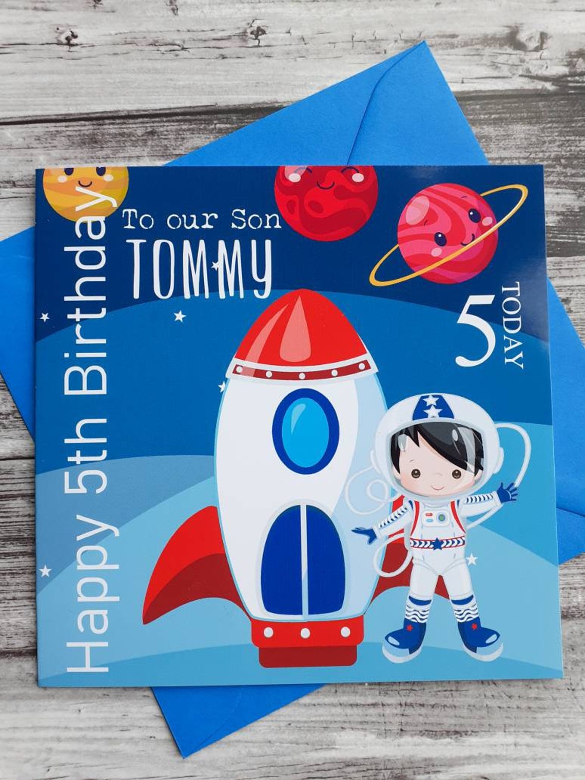 Handmade Personalised Astronaut Boy Birthday Card Son - Etsy