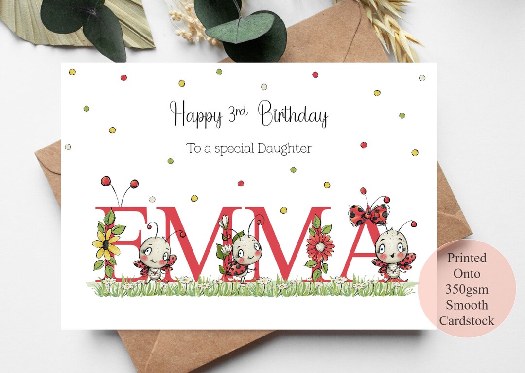 Personalised 1st, 2nd, 3rd, 4th, 5th, 6th, 7th 8th Birthday Card for ...