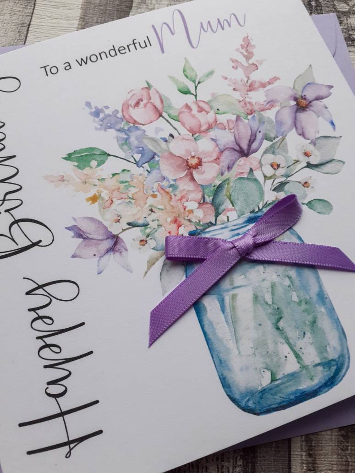 Handmade Mum Birthday Card Mother's Day Card Grandma - Etsy