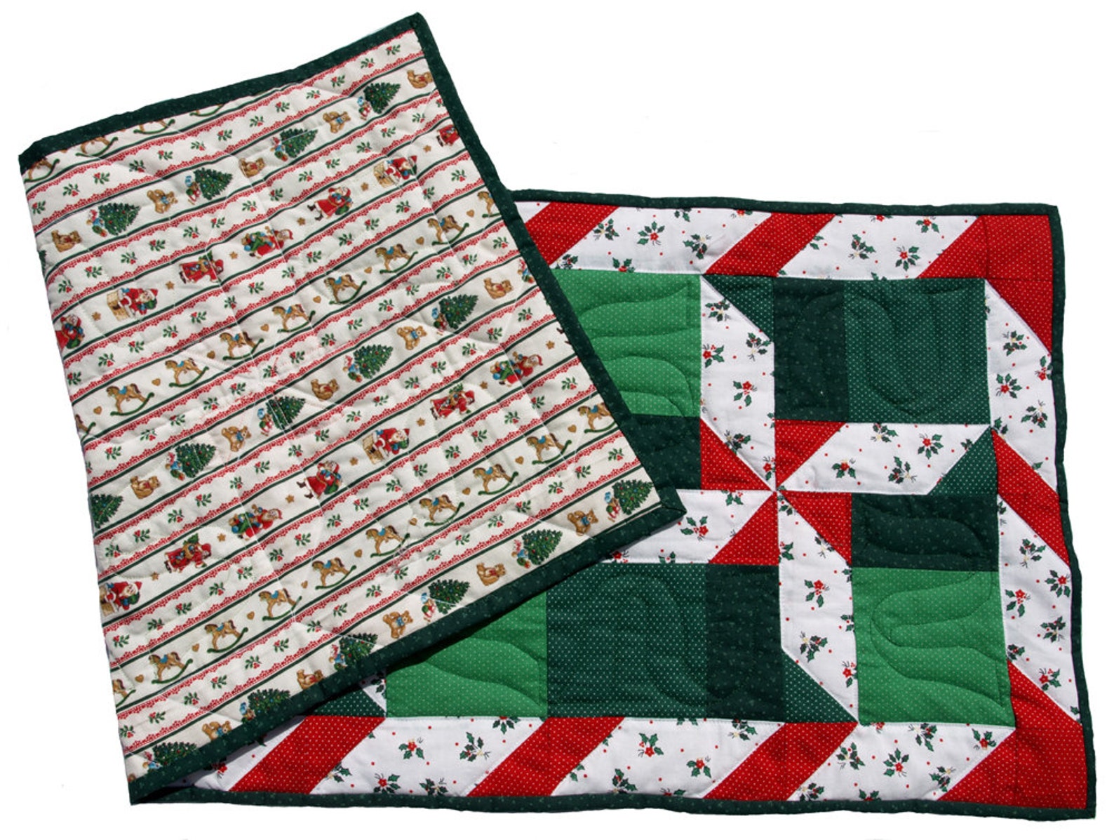 Medium Red and Green Candy Cane Pinwheel Table Runner - Etsy