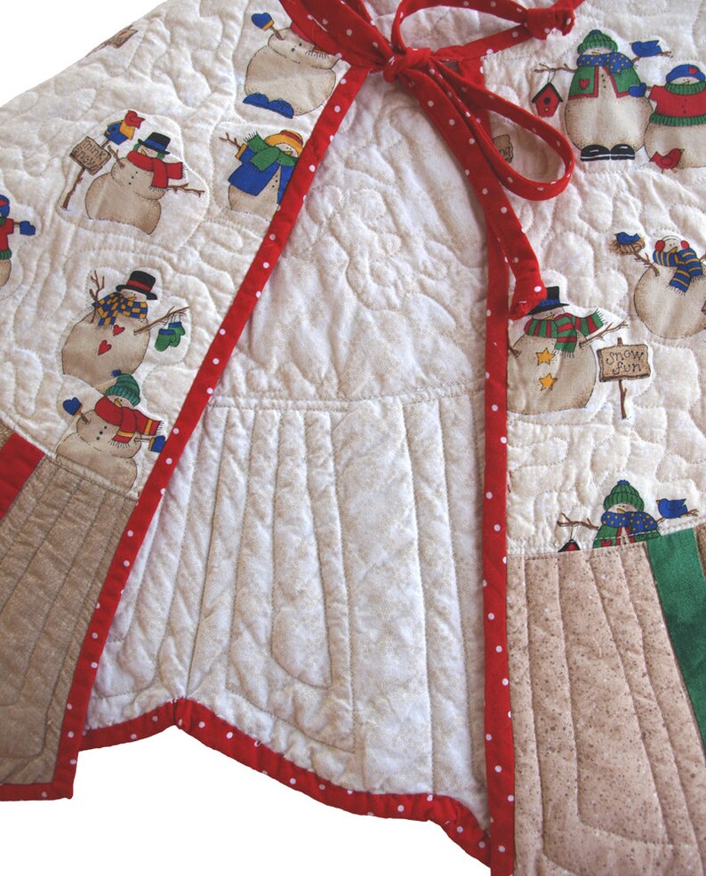 Neutral/red Snowman Tree Skirt - Etsy