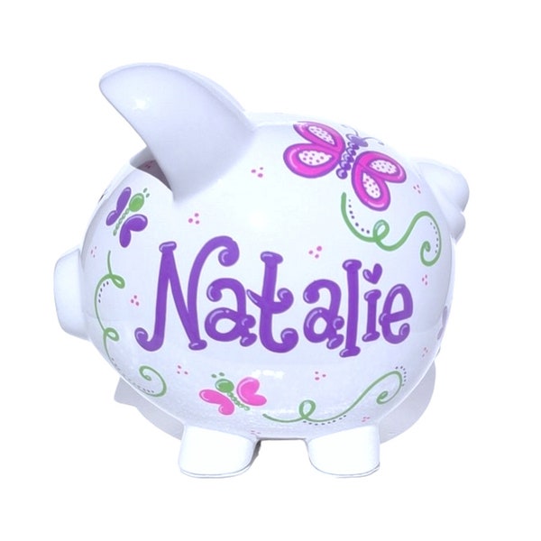 Purple Piggy Bank - Etsy