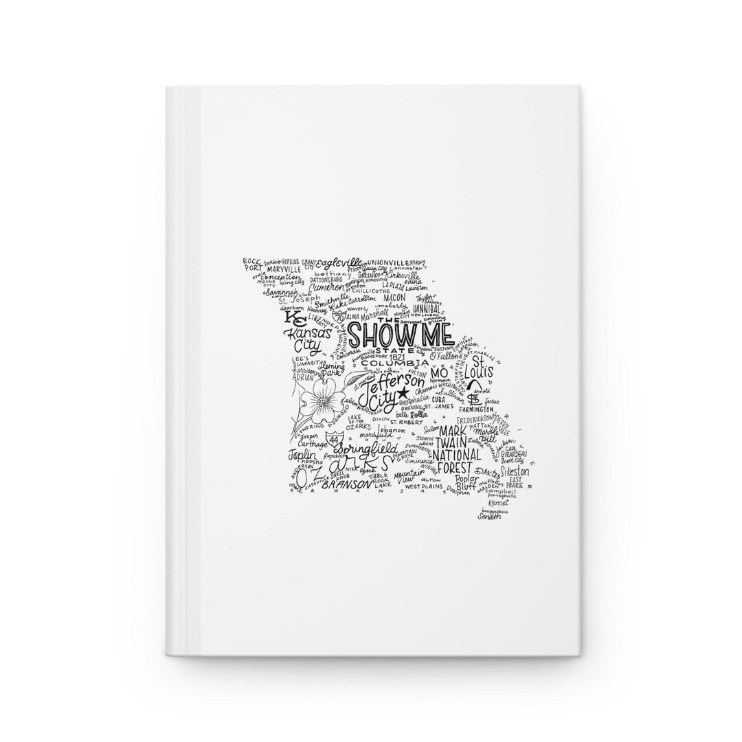 Missouri Map Journal, Hand Lettering, Hardcover Sketchbook - Etsy