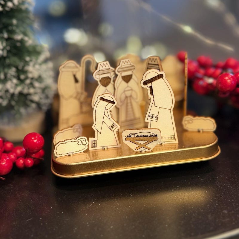Gold Nativity Set Mini - Etsy