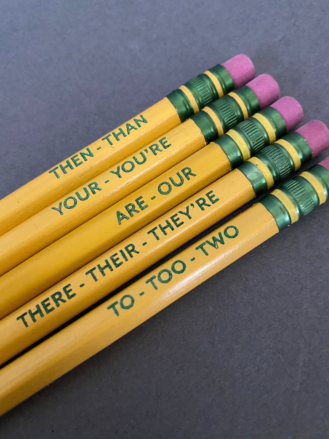 Grammar Pencils Teacher Appreciation Set of 5 English Teacher Thank You ...
