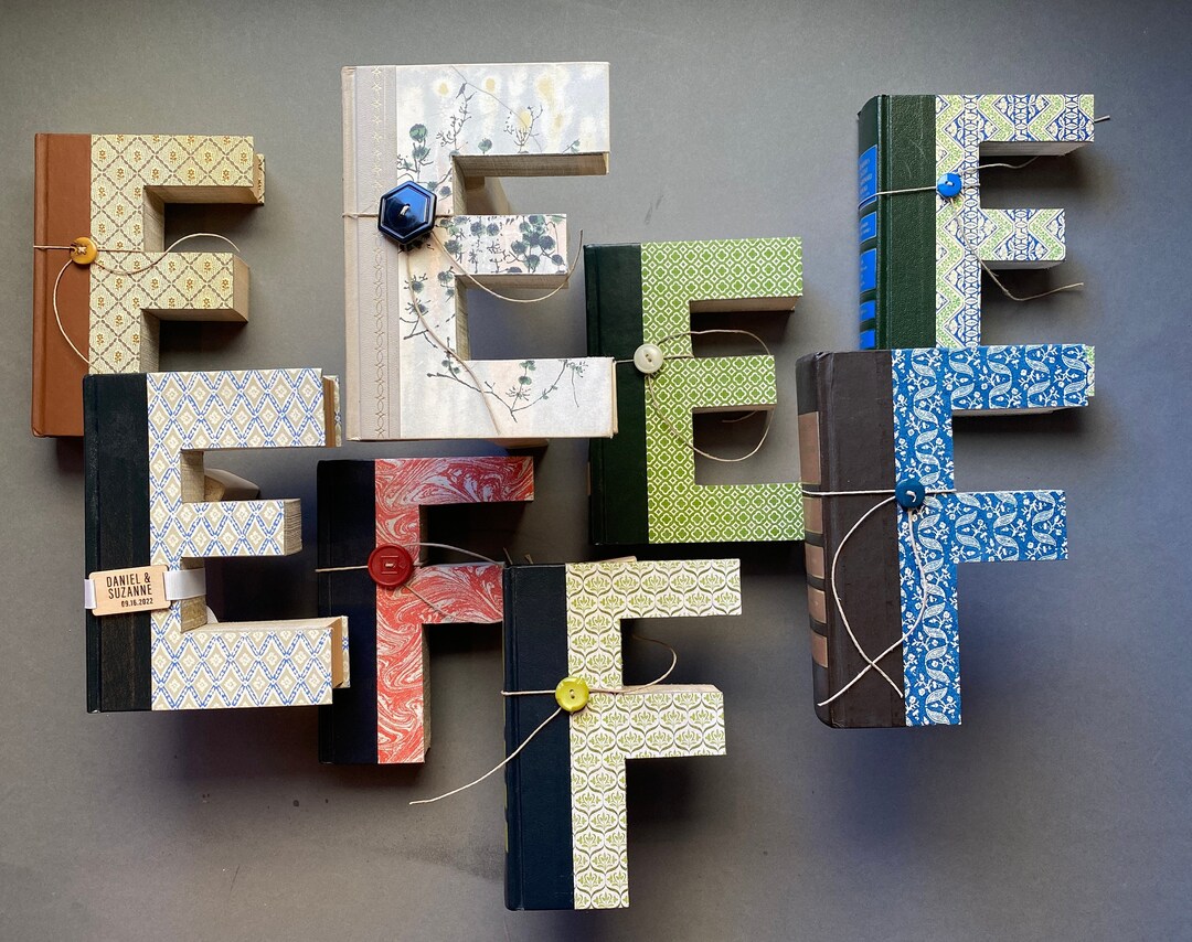BOOK LETTER E or F Reader's Digest Cut Book • Recycled Books • Up ...