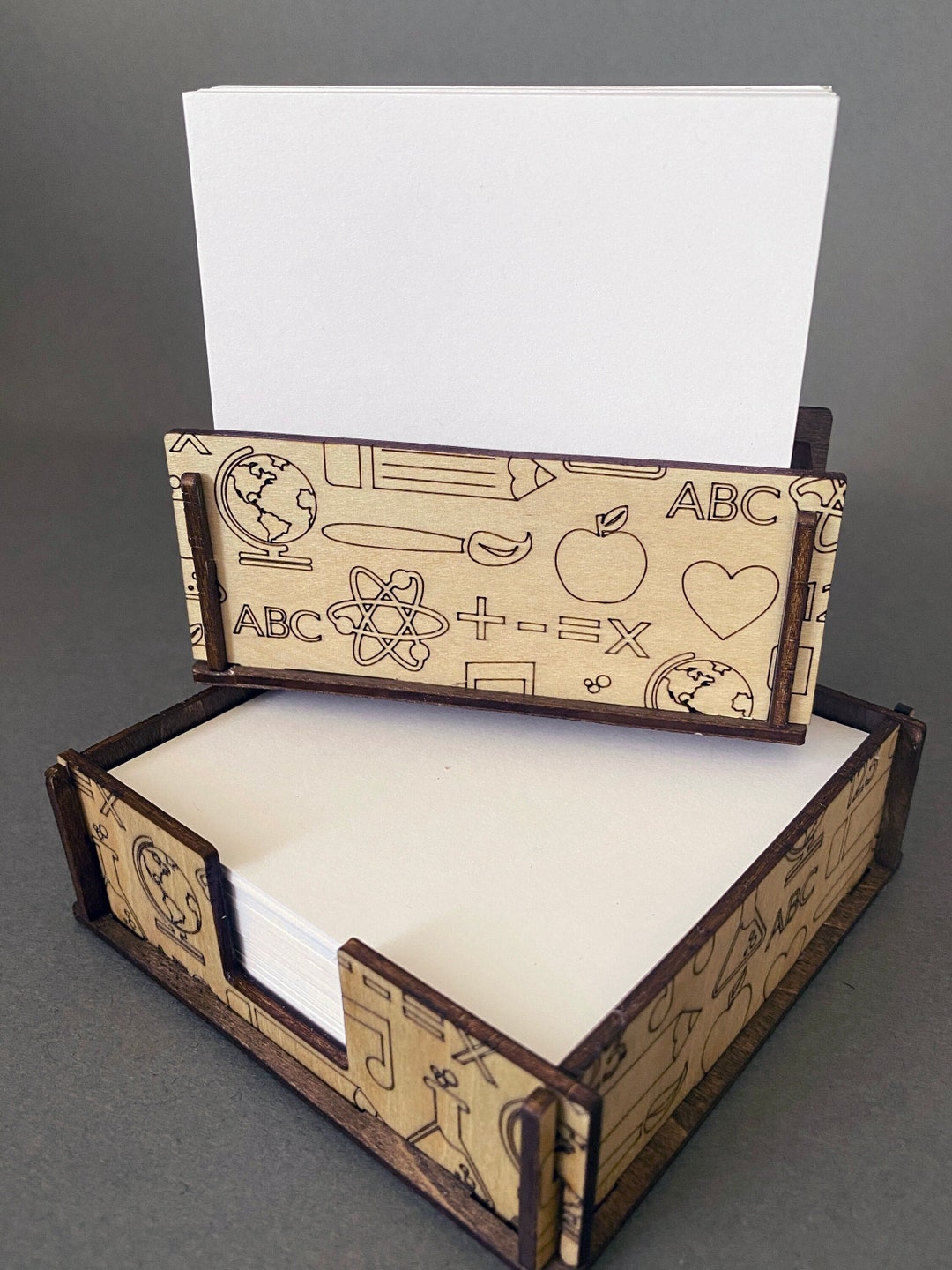 Notepaper Box Paper Holder Teacher Desk Teacher - Etsy