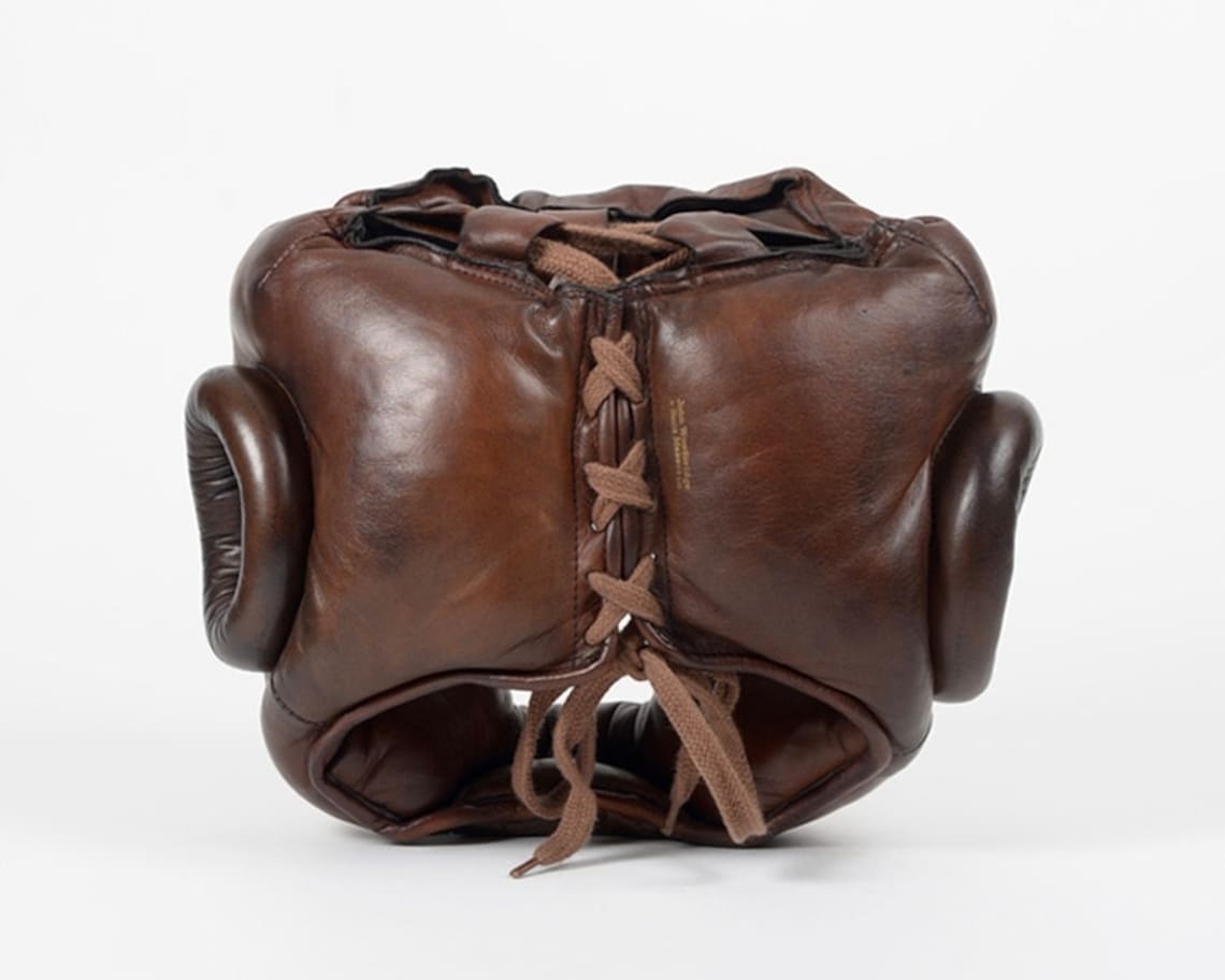 Vintage Leather Boxing Helmet Brown - Etsy