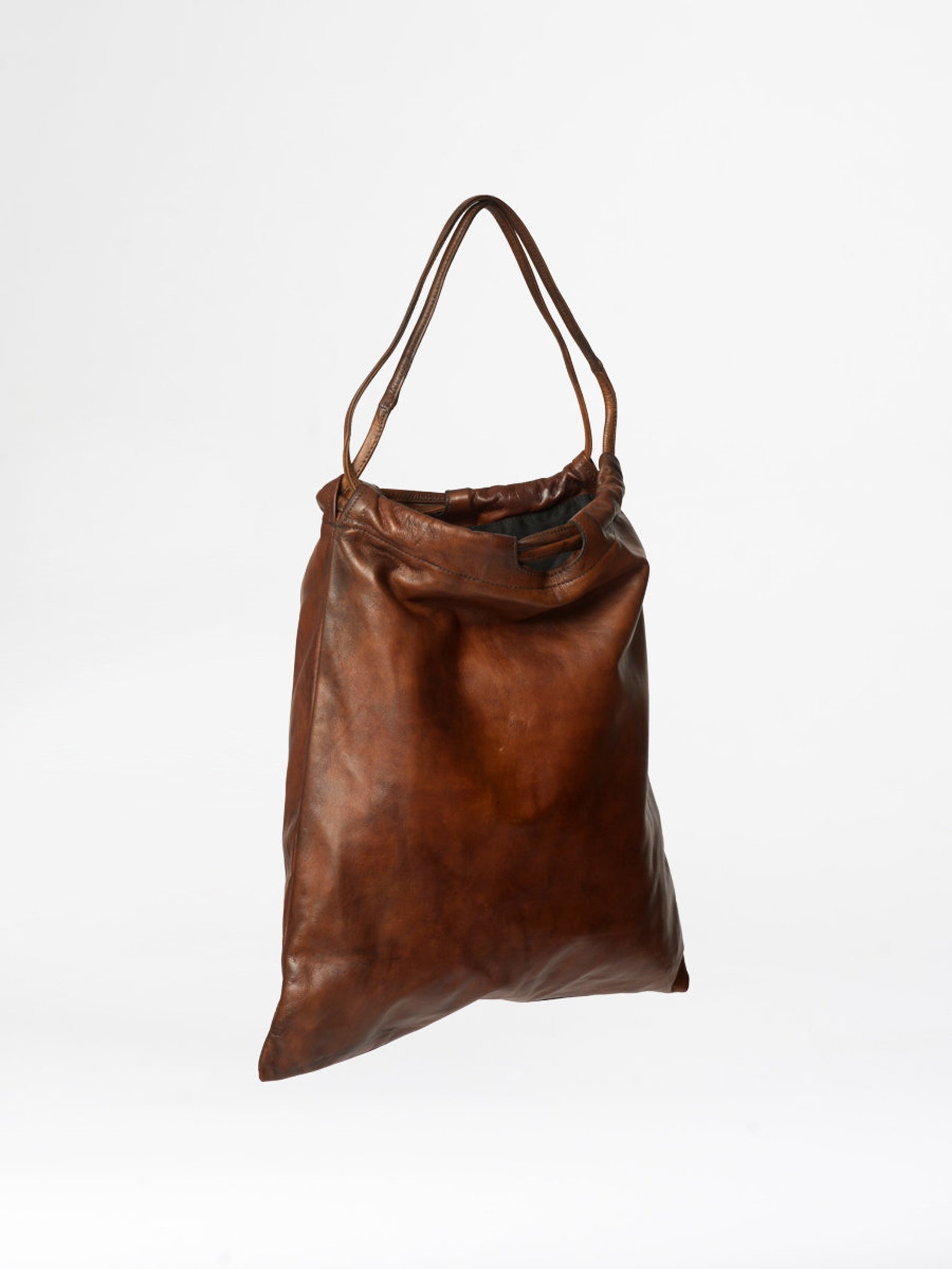 Leather 2-way Bag - Brown - Etsy