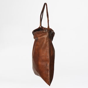 Leather 2-way Bag - Brown - Etsy