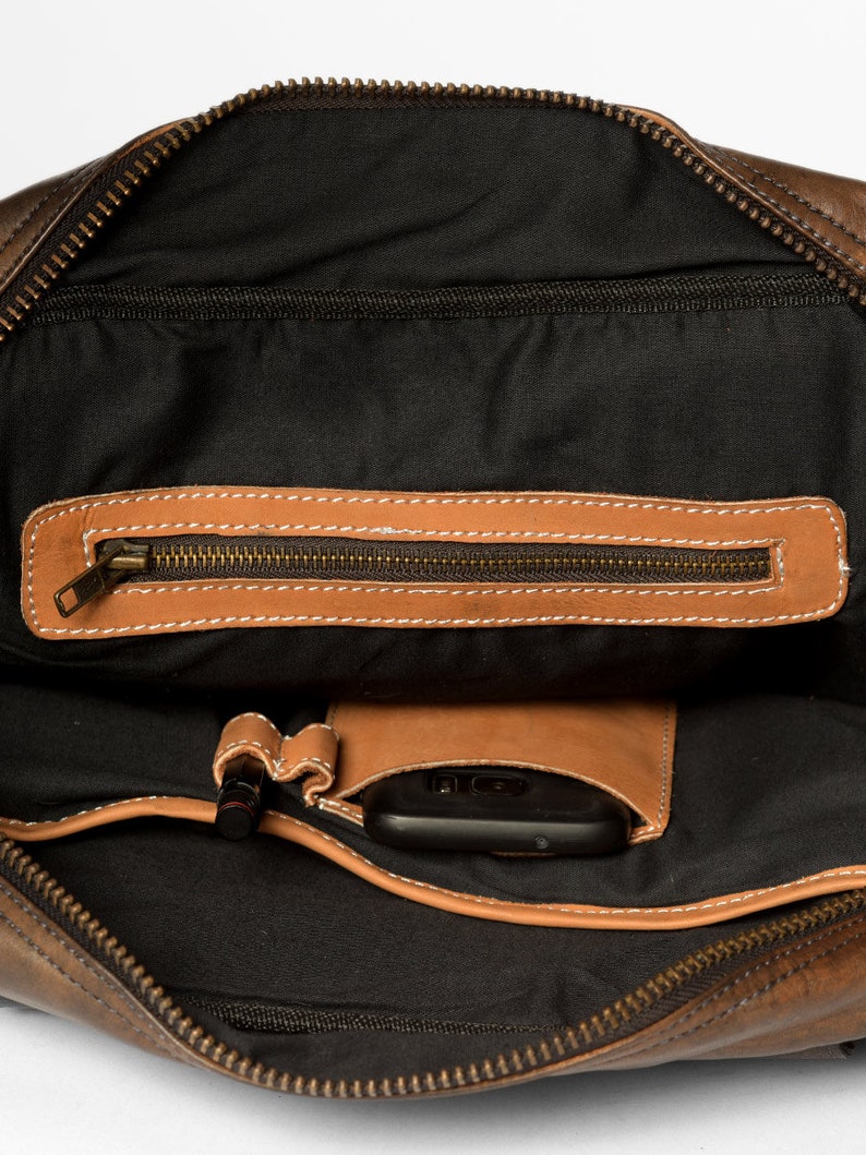 Leather Weekday Bag 15 Brown | Etsy