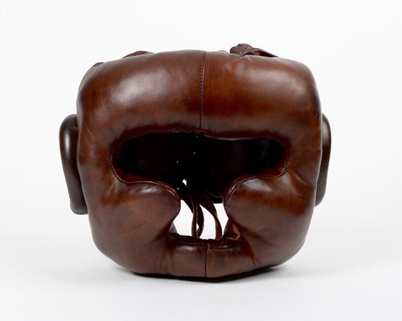 Vintage Leather Boxing Helmet - Brown - Etsy