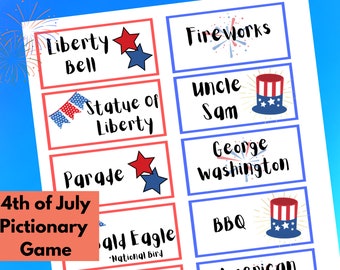 4th of July Pictionary - Etsy
