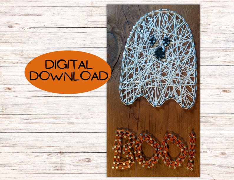 Halloween String Art Patterns for Adults Teens, Ghost Boo Halloween ...