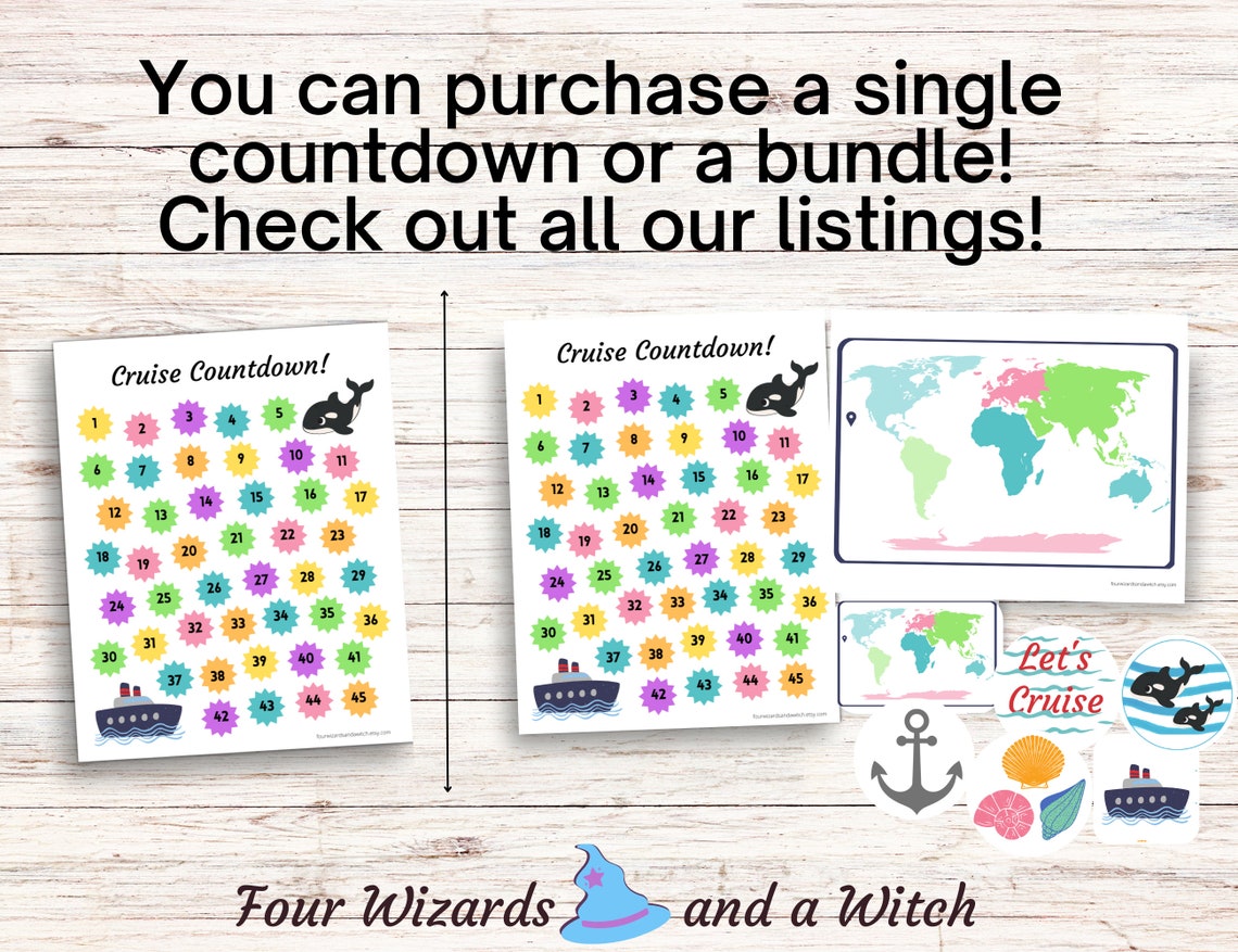 Vacation Countdown Calendar, Printable Adventure Countdown, Holiday ...