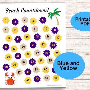 Travel Countdown Calendar, Surprise Beach Vacation Countdown, Holiday ...