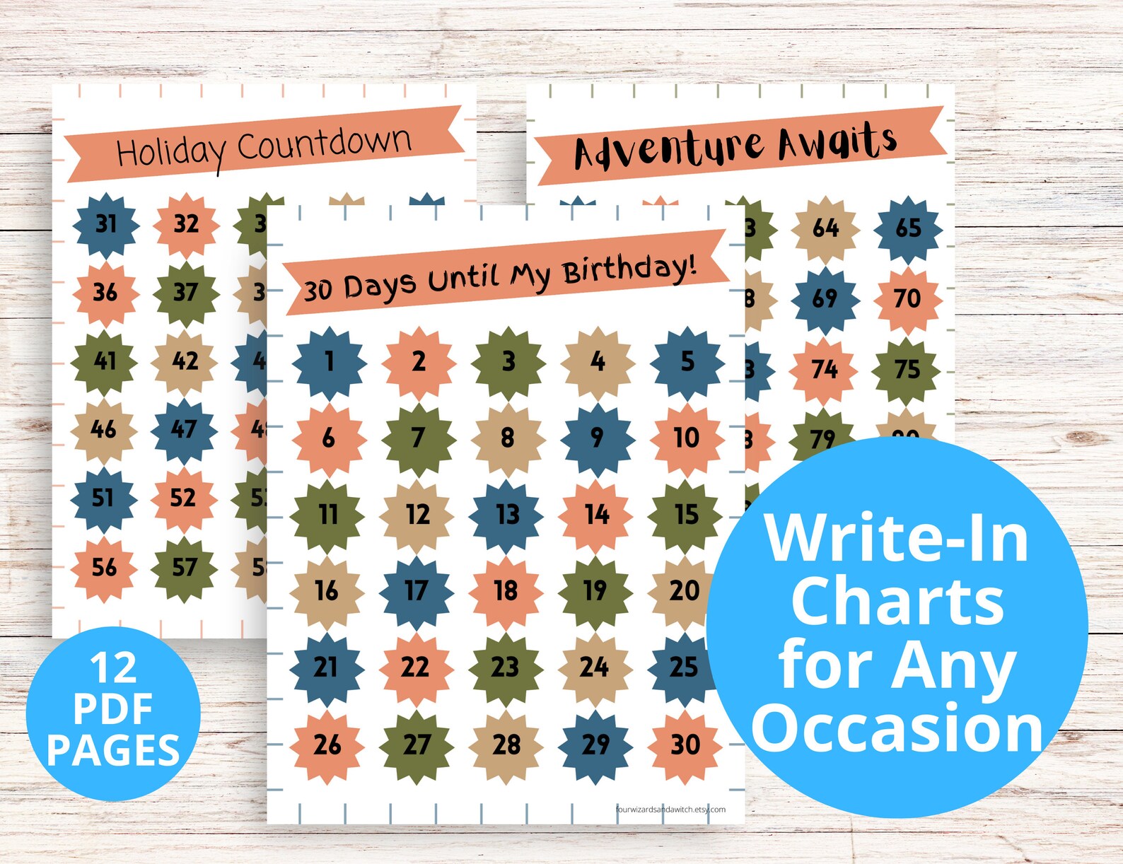 Countdown Calendar, Countdown Calendar for Kids, 150 Day Countdown ...