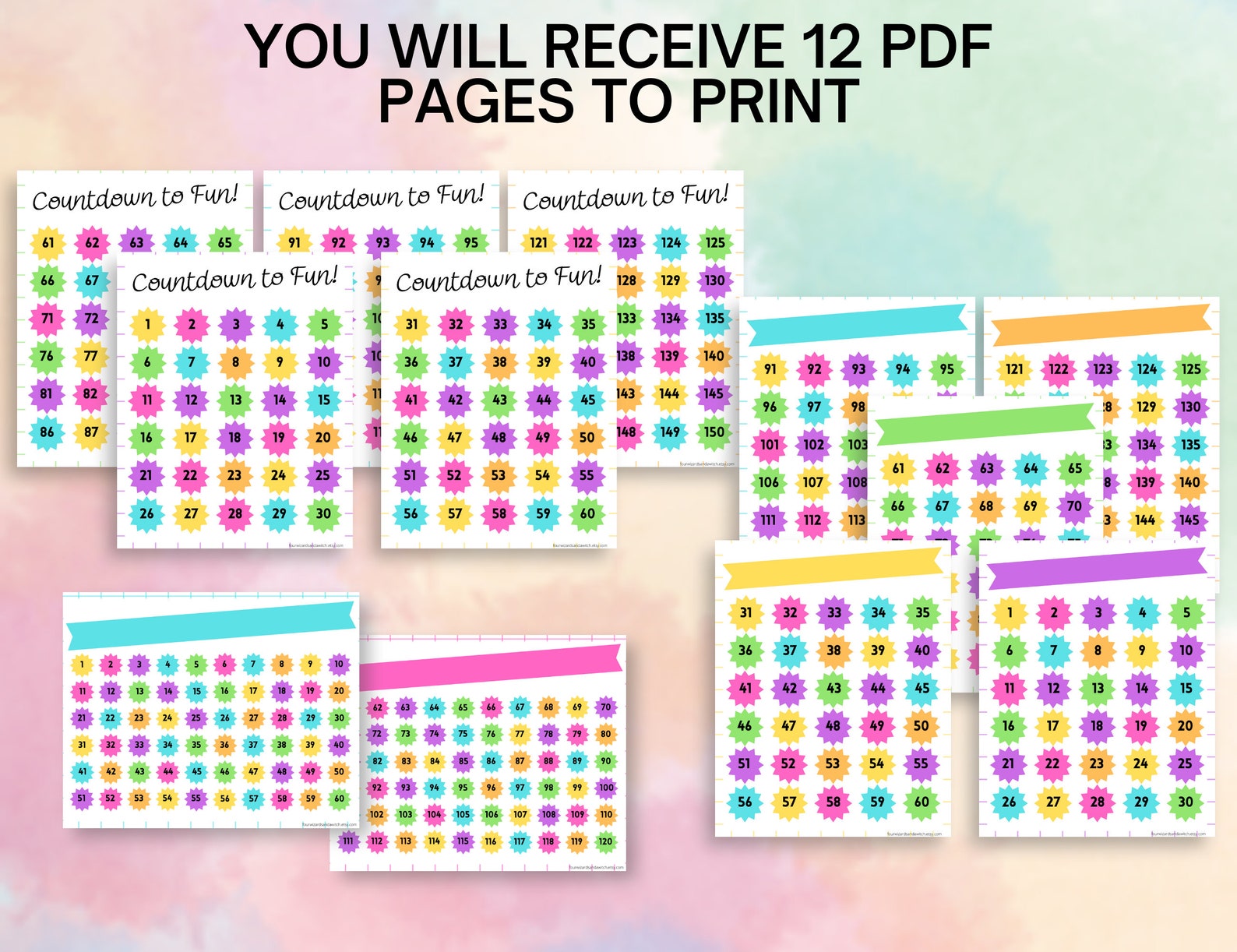 Countdown Calendar, Countdown Calendar for Kids, 150 Day Countdown ...