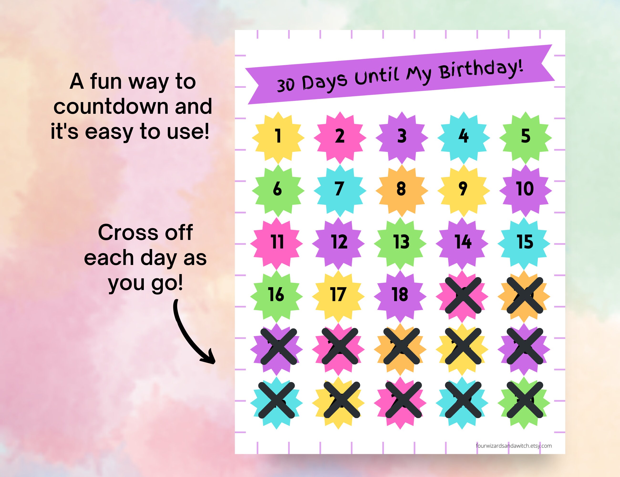 Countdown Calendar, Countdown Calendar for Kids, 150 Day Countdown ...