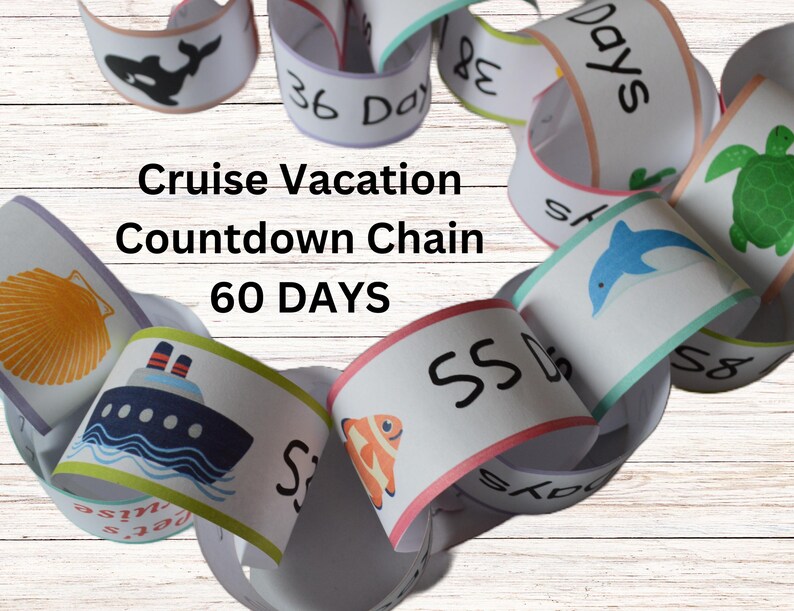 Family Cruise Vacation Countdown, Cruise Countdown for Kids, Printable ...