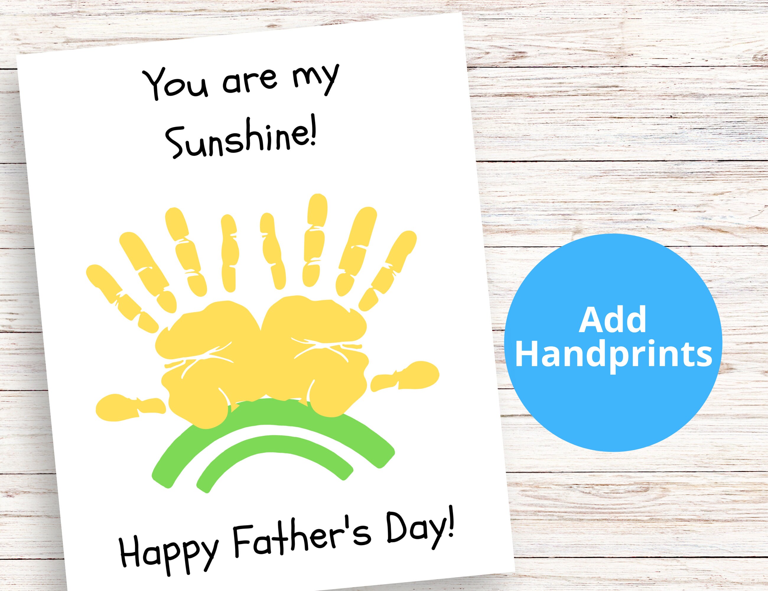 Happy Father's Day Hand Print Art, DIY Gift for Dad, You Are My ...