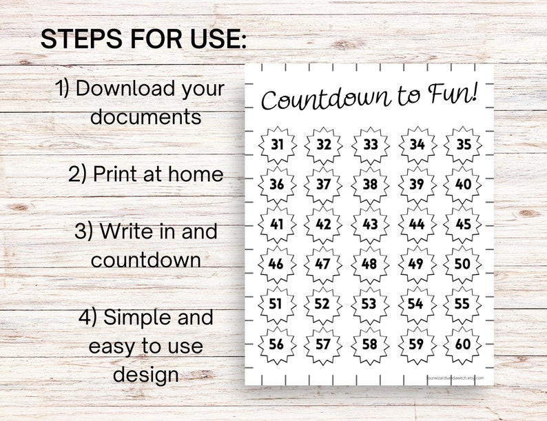 Countdown Calendar, Coloring Countdown Calendar for Kids, 150 Day ...