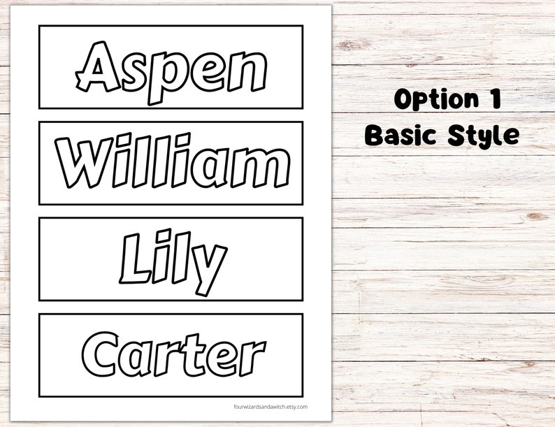 Color Your Own Bookmark, Printable Personalized Bookmark, Kids Name ...