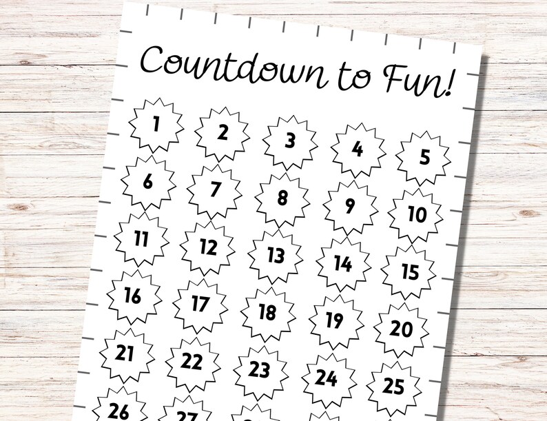 Countdown Calendar, Coloring Countdown Calendar for Kids, 150 Day ...