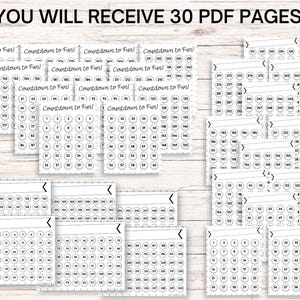 Countdown Calendar, Coloring Countdown Calendar for Kids, 150 Day ...
