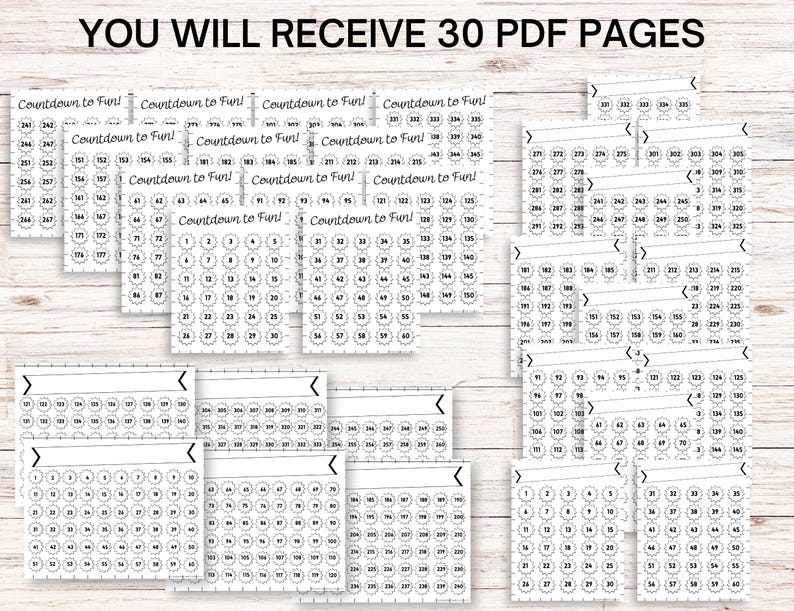 Countdown Calendar, Coloring Countdown Calendar for Kids, 150 Day ...